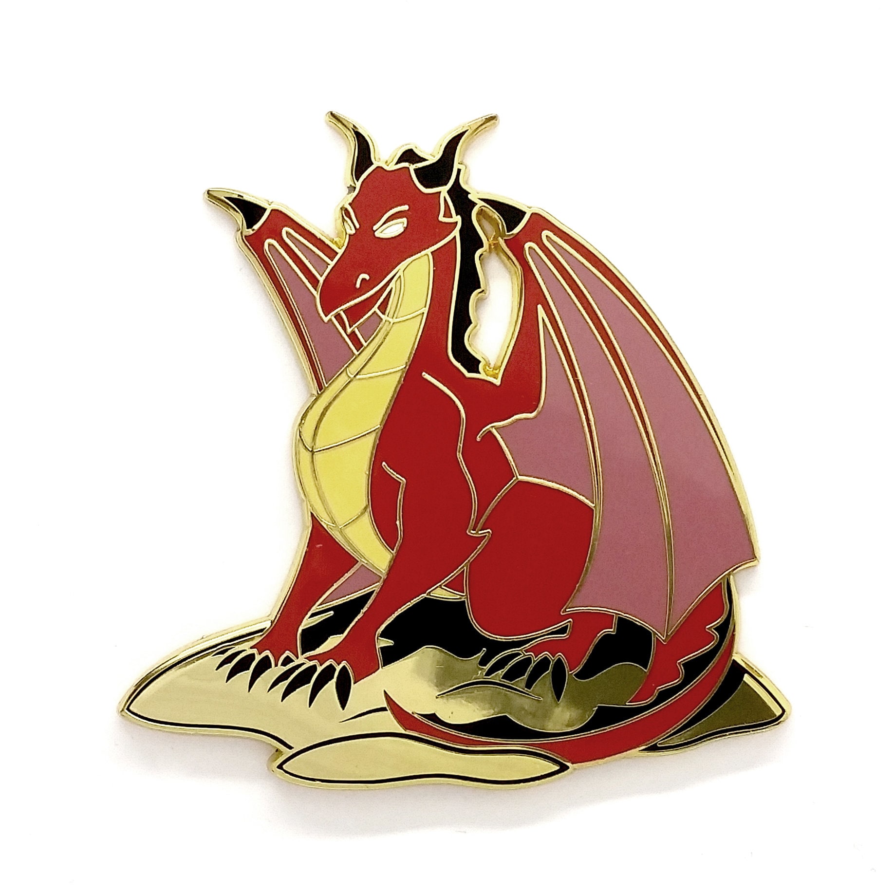 Classic Dragon Pin Jumbo Pin 2.25 Inch Pin Hard Enamel Pin - Etsy