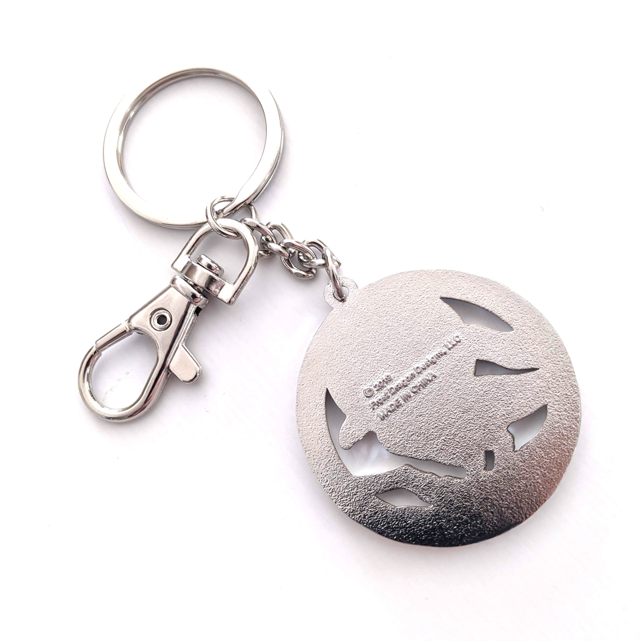 Encircled Raven Keychain Crow Key Ring Black Bird Key - Etsy