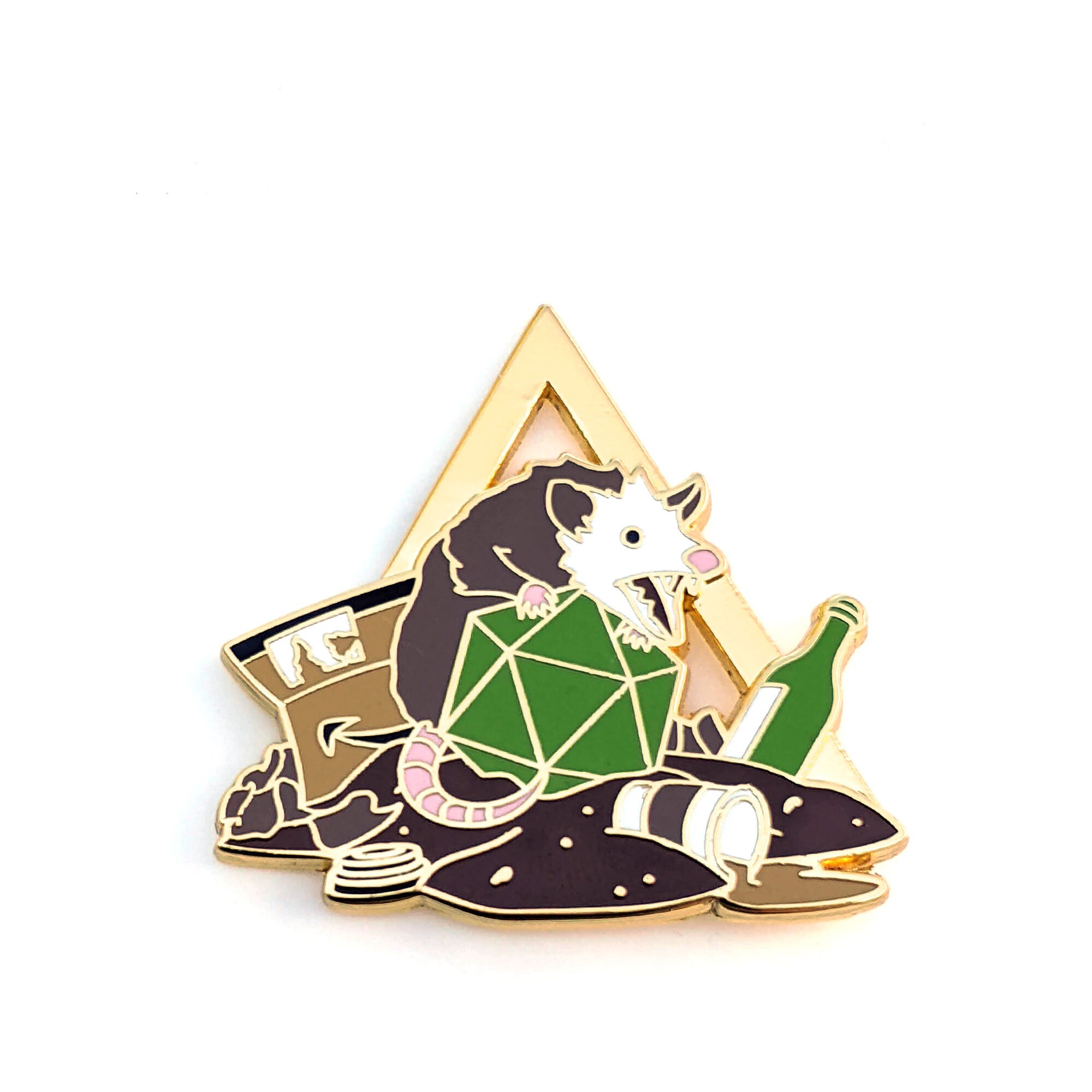 Opossum With D20 Pin Trash Rolls RPG Pin Hard Enamel Pin - Etsy
