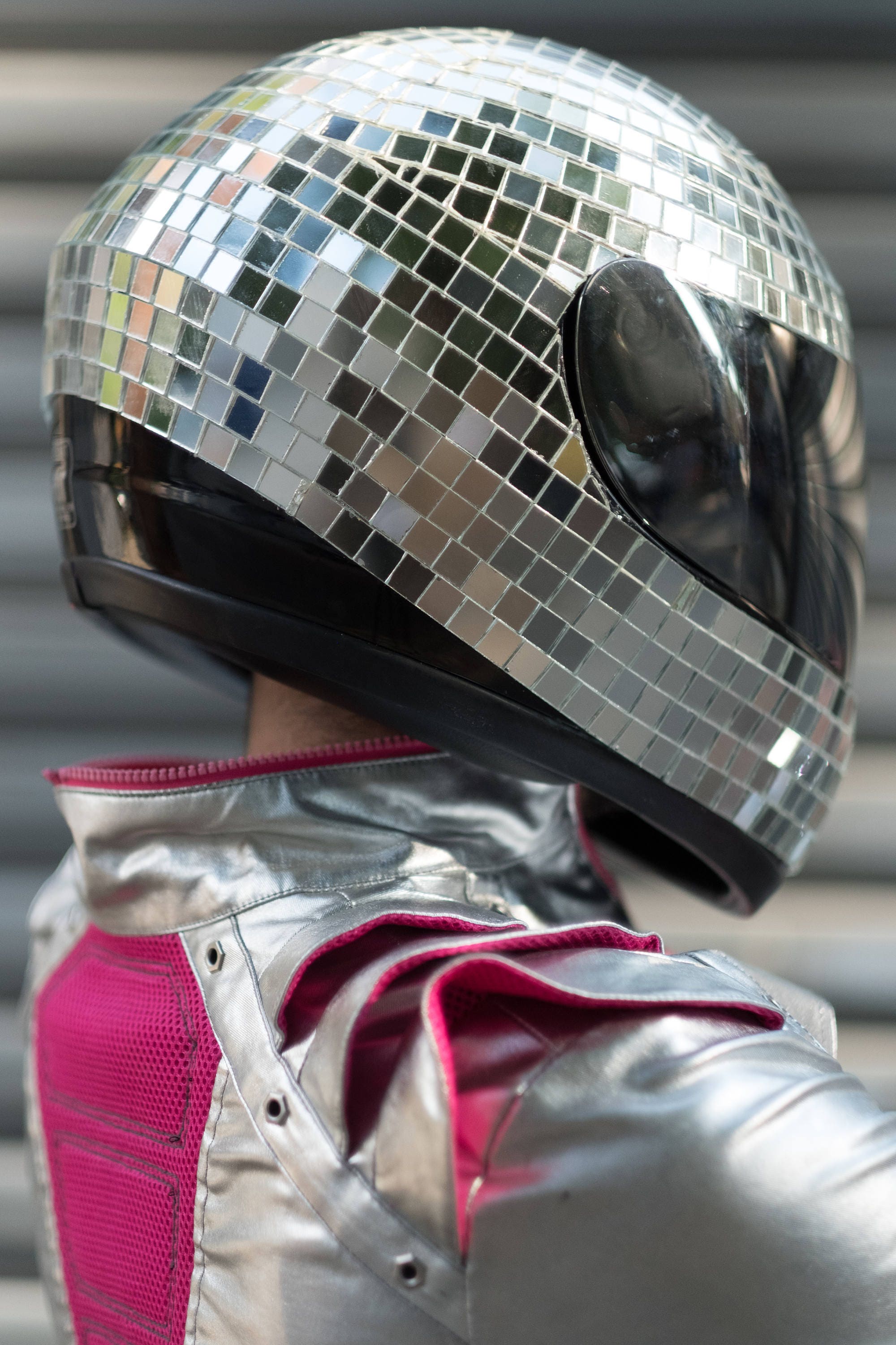 DISCO HELMET 2020 V2.0 (CUSTOM Glamourous Disco Ball Mirror Tile ...