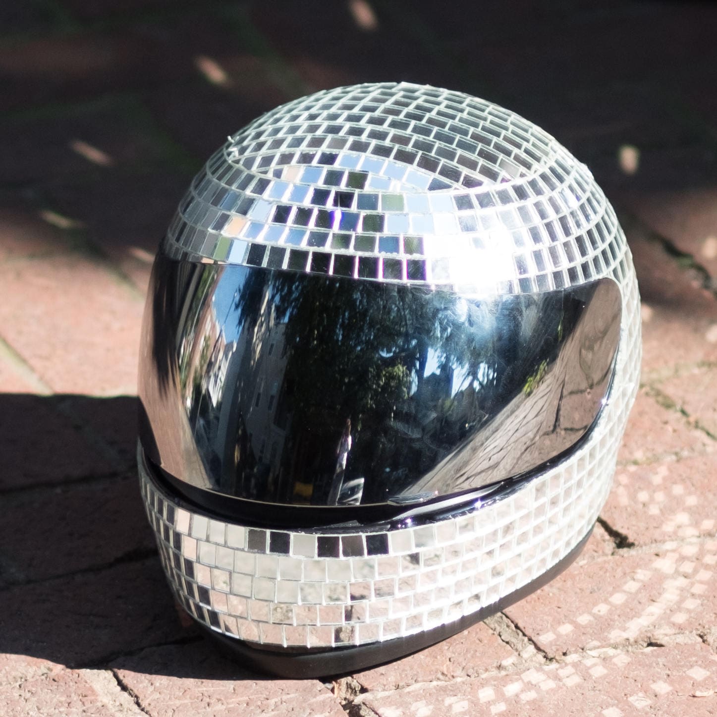 DISCO HELMET 2020 V2.0 CUSTOM Glamourous Disco Ball Mirror Tile ...