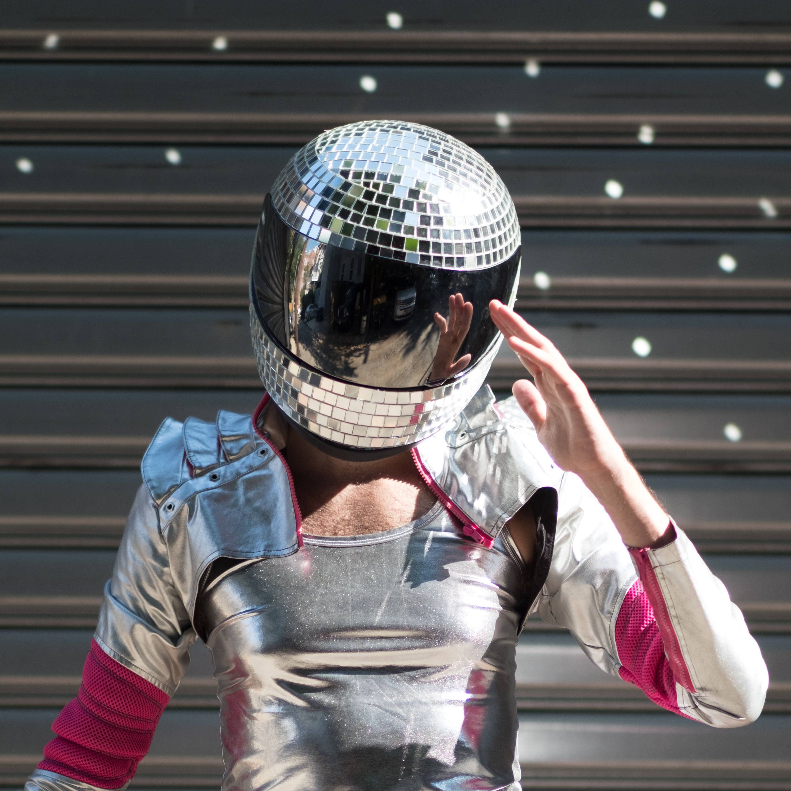 DISCO HELMET 2020 V2.0 (CUSTOM Glamourous Disco Ball Mirror Tile ...