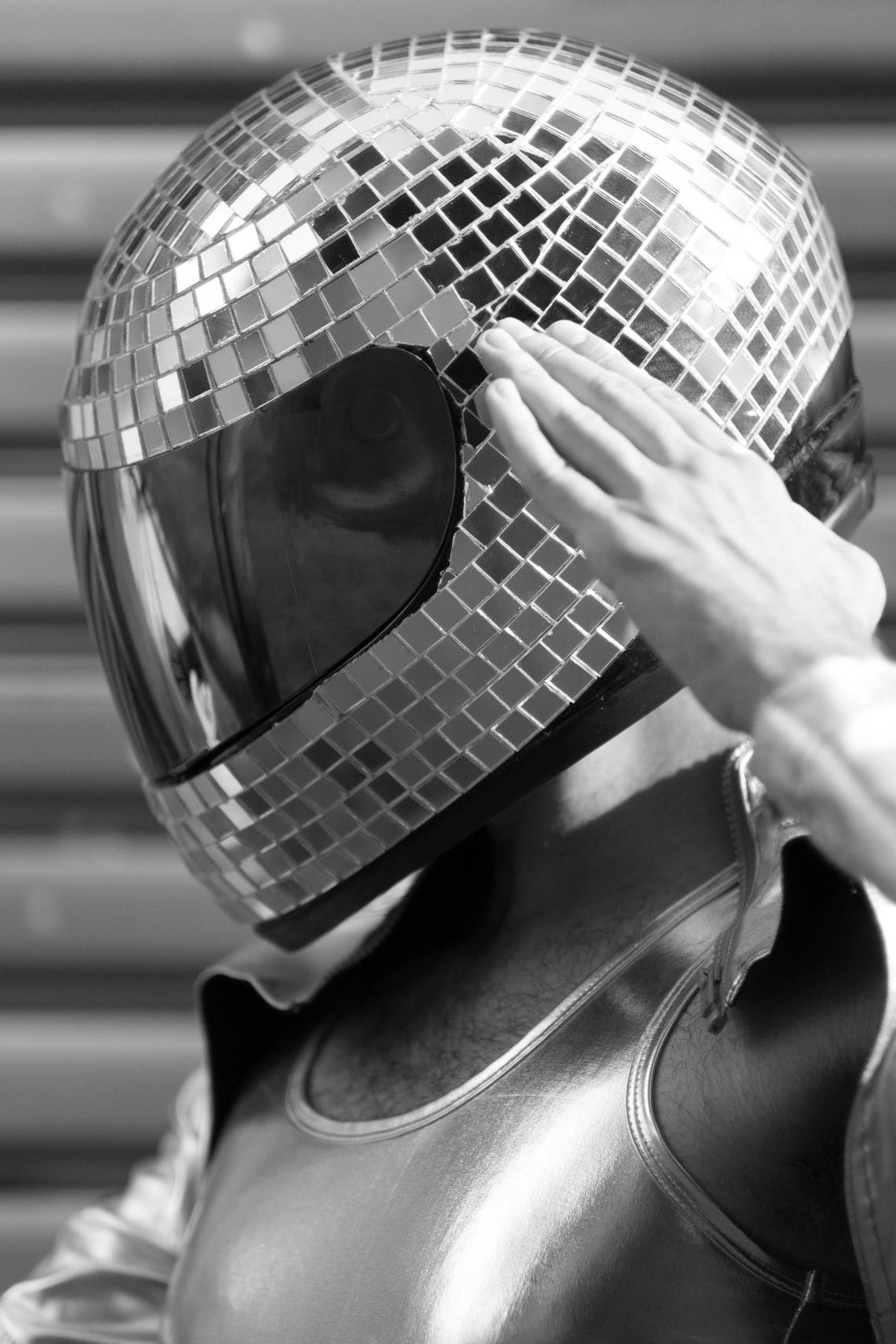 DISCO HELMET 2020 V2.0 CUSTOM Glamourous Disco Ball Mirror Tile ...