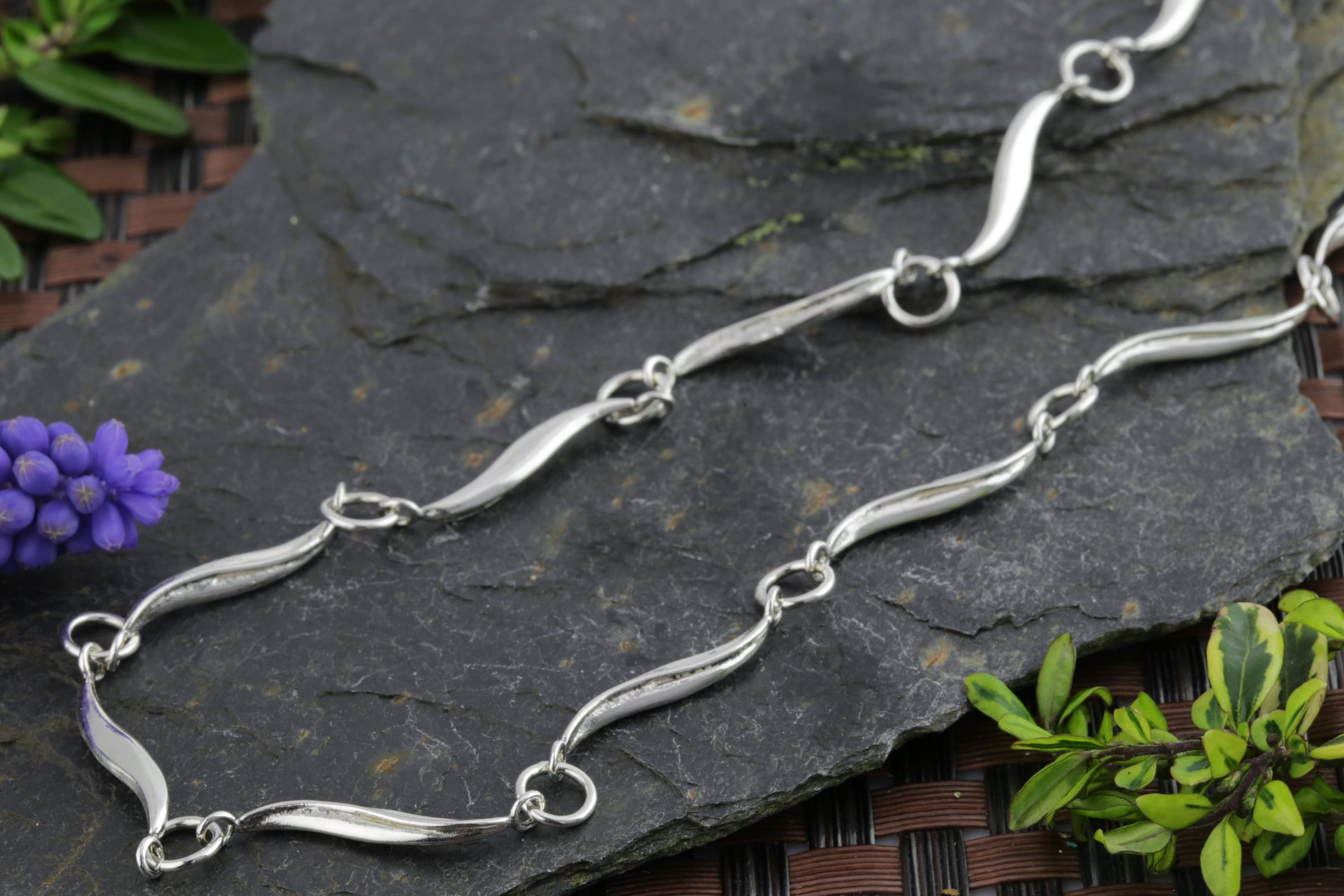 Sterling Silver Handmade Ripple Necklace - Etsy UK