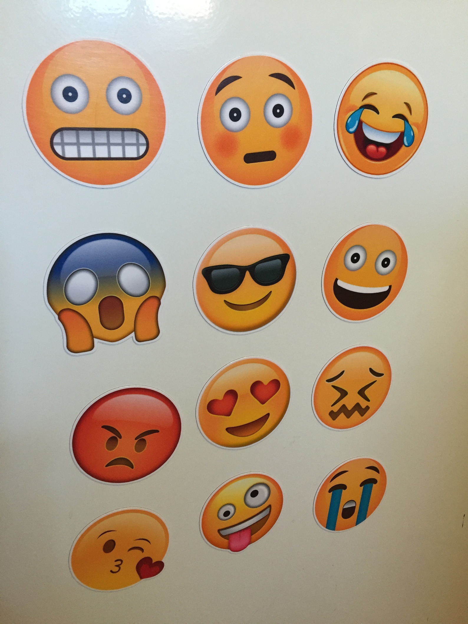 AWS Set of 12 Magnet Smiley Emoticons Smile Pfor Fridge Etc. Emoji ...