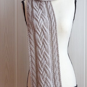 Easy Cable Knit Scarf Pattern - Etsy