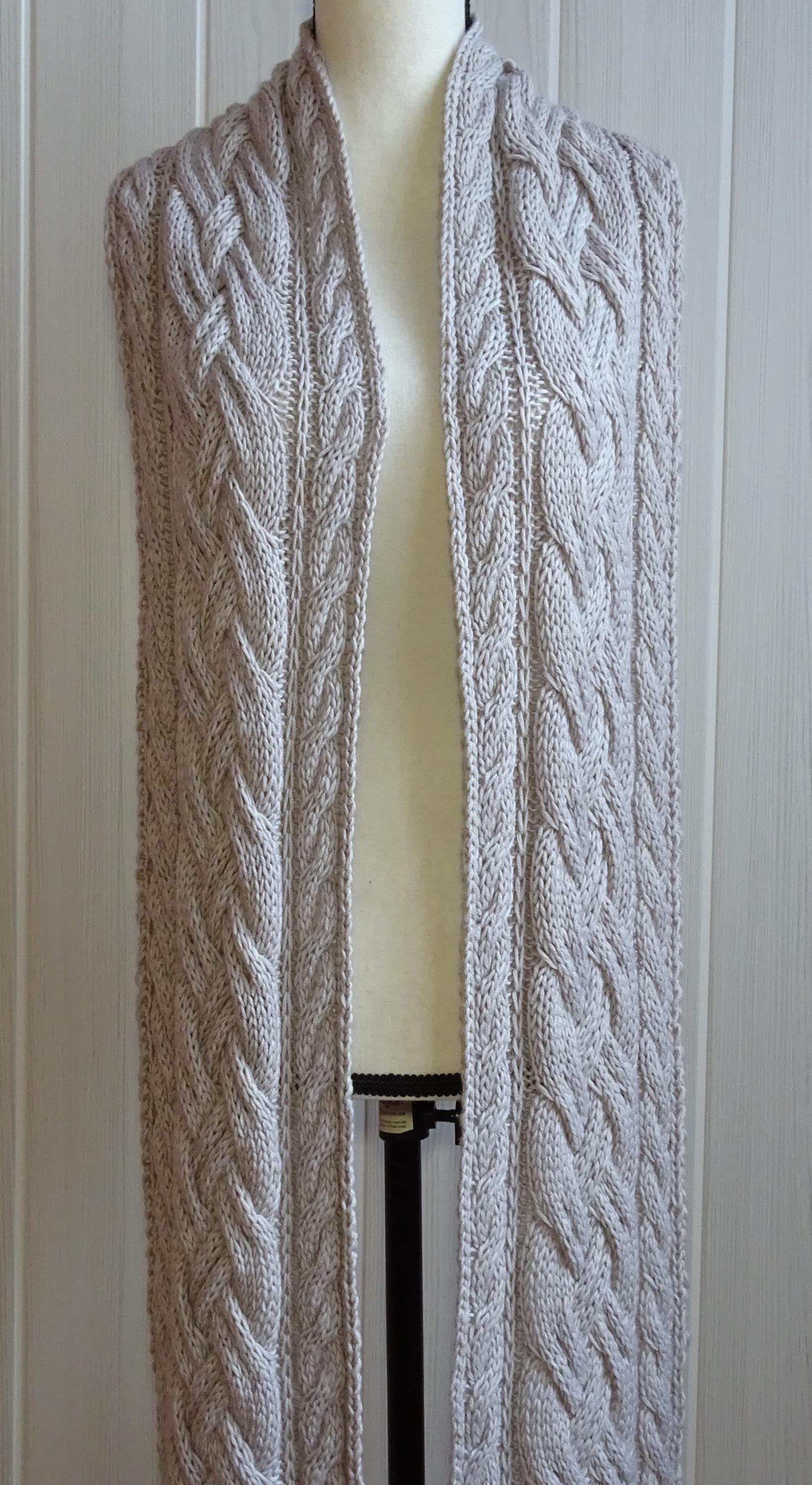 Easy Cable Knit Scarf Pattern - Etsy