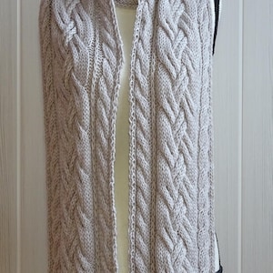 Easy Cable Knit Scarf Pattern - Etsy