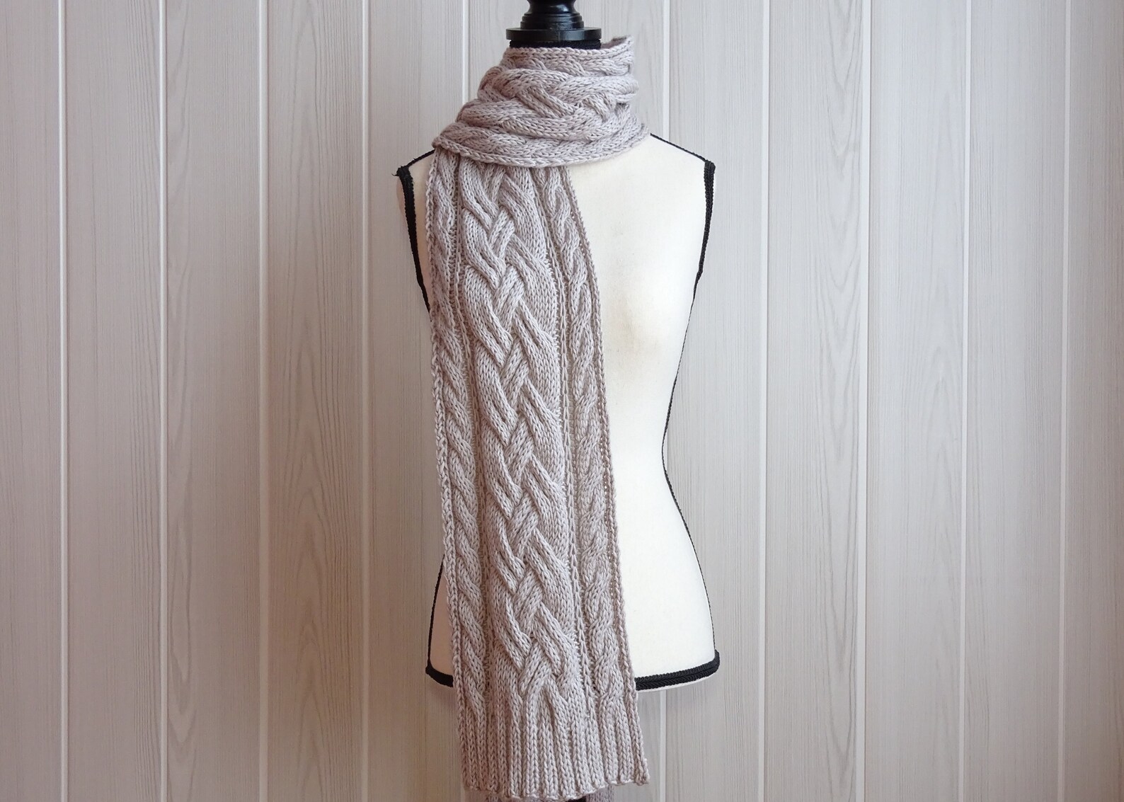Easy Cable Knit Scarf Pattern - Etsy