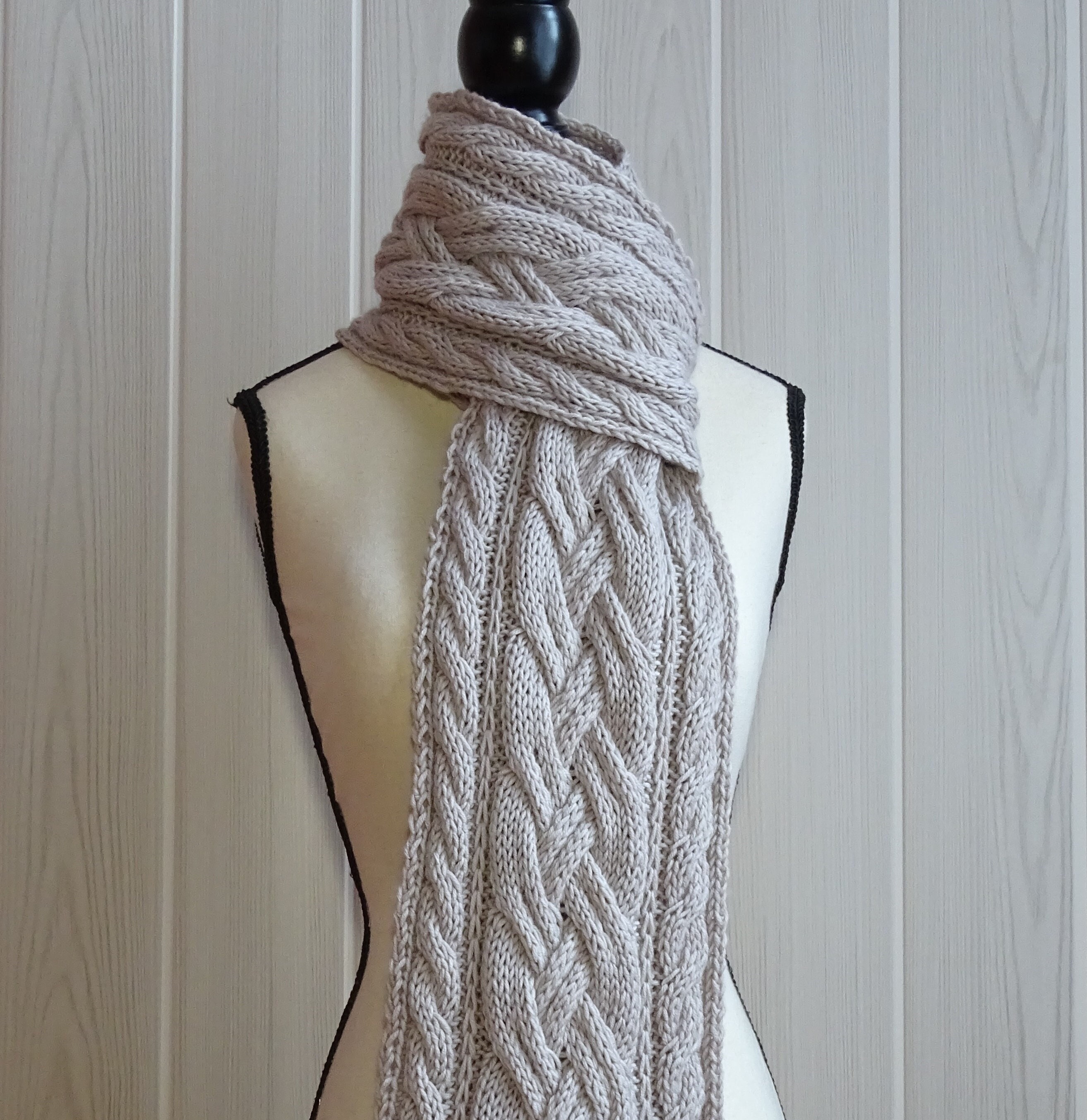 Easy Cable Knit Scarf Pattern - Etsy