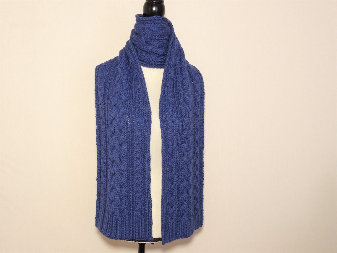 Easy Cable Knit Scarf Pattern - Etsy