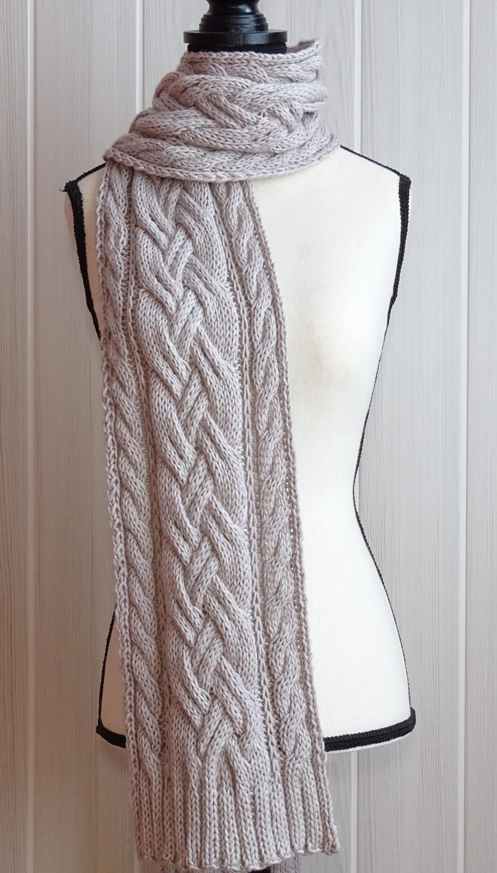 Easy Cable Knit Scarf Pattern - Etsy