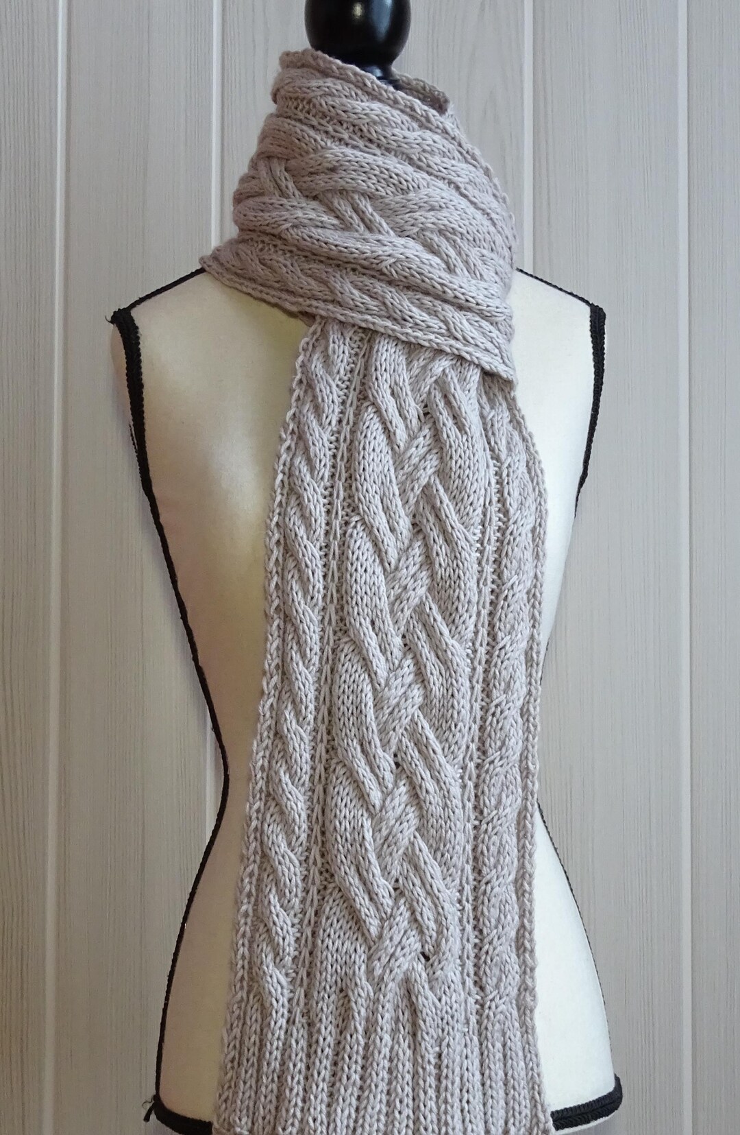 Easy Cable Knit Scarf Pattern - Etsy