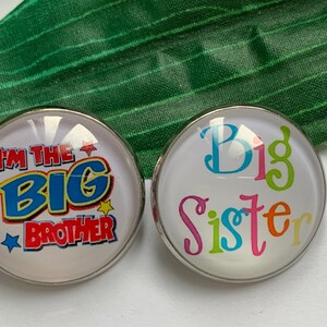Big Sister Badge, Big Brother Badge, Big Sister Gifts, Novelty Badges ...