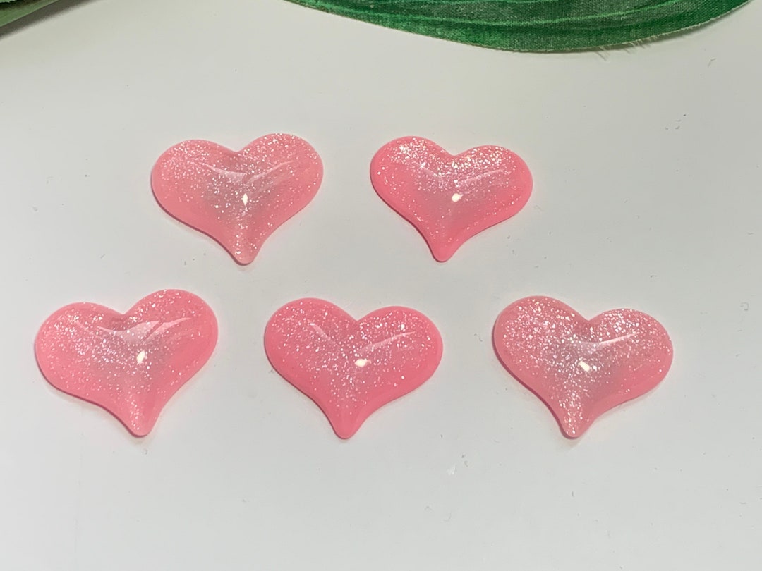 Set of 5 Pink Heart Magnets, Heart Magnets, Fridge Magnets, Locker ...