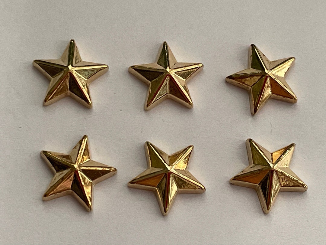 Set of 6 Mini Gold Star Magnets, Star Magnets, Fridge Magnets, Locker ...