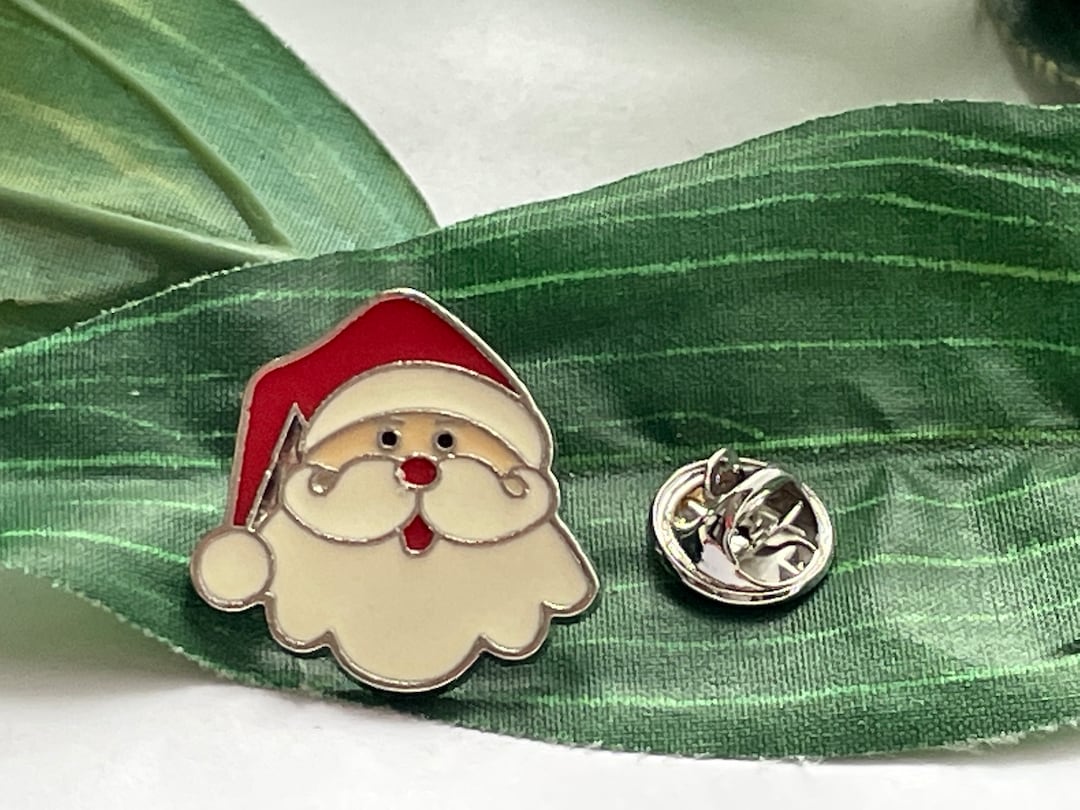 Santa Lapel Pin, Santa Clause Lapel Pin, Christmas Lapel Pin, Novelty ...