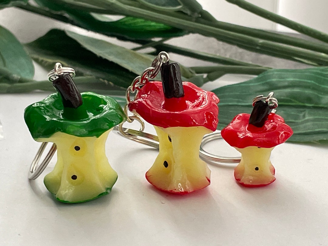 Apple Keychains, Novelty Keychains, Apple Core Keyrings, Birthday Gifts ...