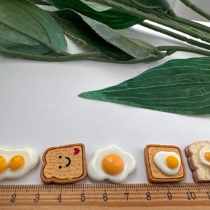 Set of 5 Egg and Toast Magnets, Egg Magnets, Fridge Magnets, Locker ...