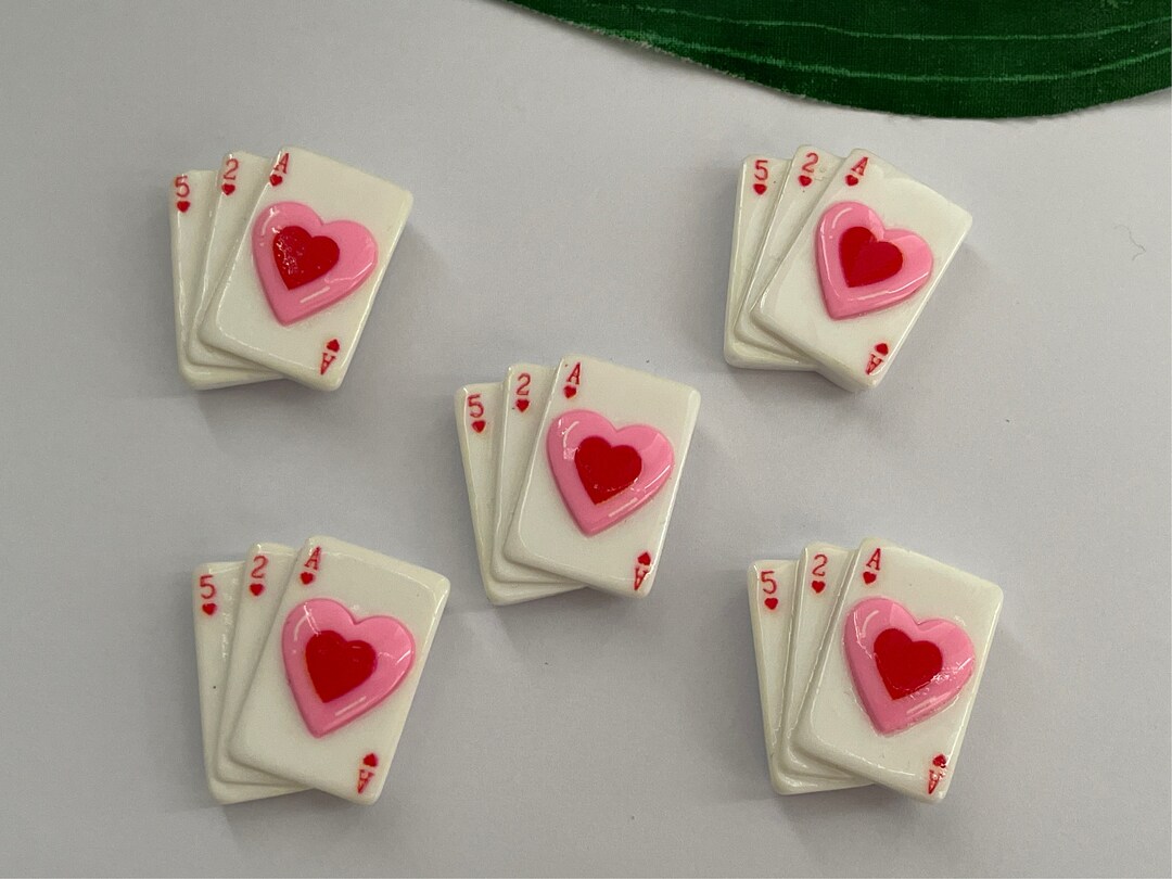 Set of 5 Playing Cards Magnets, Card Magnets, Fridge Magnets, Locker ...