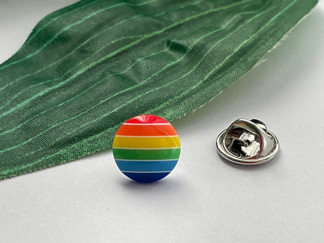 Rainbow Tie Pin, Pearl Tie Pin, Rainbow Lapel Pin, LGBTQ Lapel Pins ...