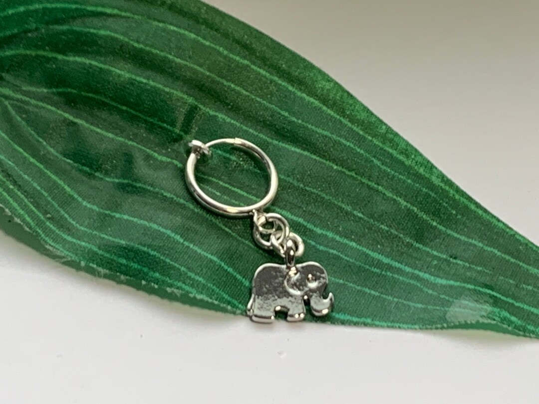 Elephant Clip on Belly Button Navel Ring, Fake Belly Button Ring, No ...