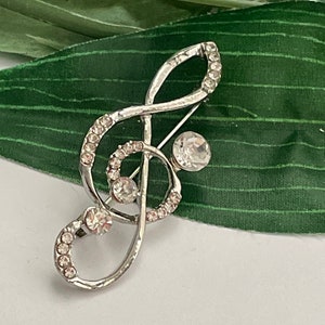 Rhinestone Music Note Lapel Pin, Music Note Pin, Music Note Lapel Pin ...