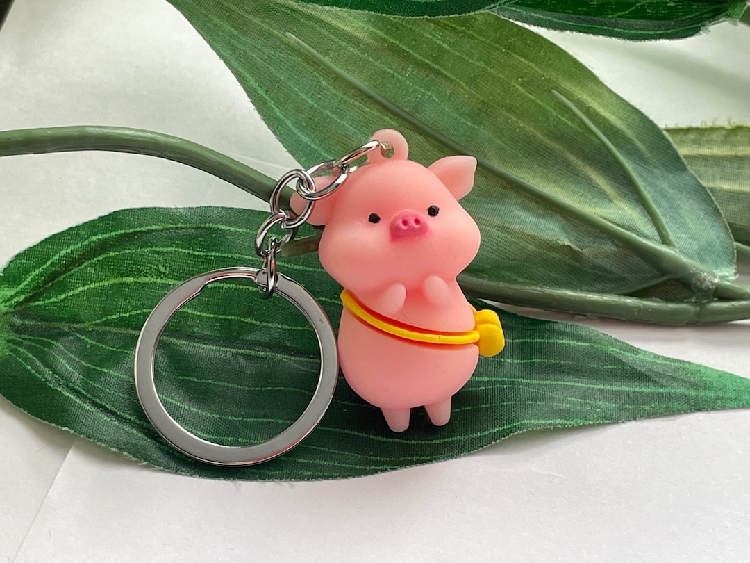 Pig Keychain, Novelty Keychain, Pig Keyrings, Christmas Keychains - Etsy