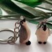 Penguin Keychain, Novelty Keychain, Penguin Keyrings, Christmas ...