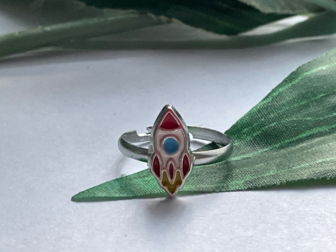 Boys Adjustable Rocket Ring, Kids Rings, Girls Rings, Little Girls Rings, Space Rings, Rocket ...