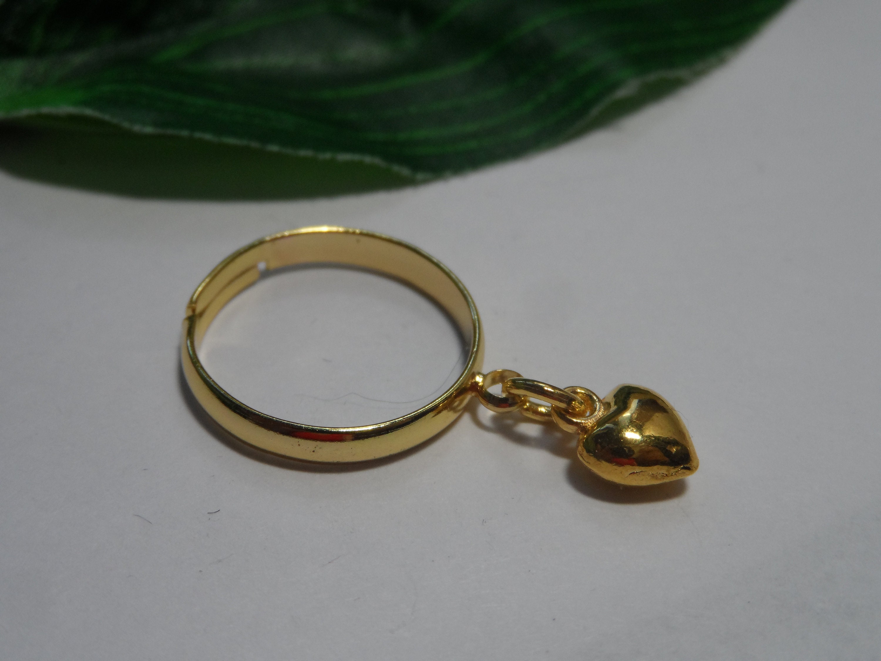 Adjustable Dangle Heart Ring, Dangle Ring, Dangle Toe Ring, Adjustable ...