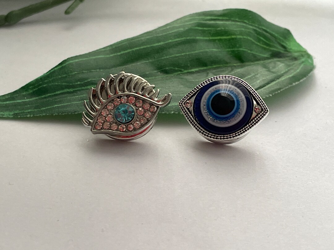 Evil Eye Lapel Pin Evil Eye Snap Pin Lapel Pin Hat Pin Etsy