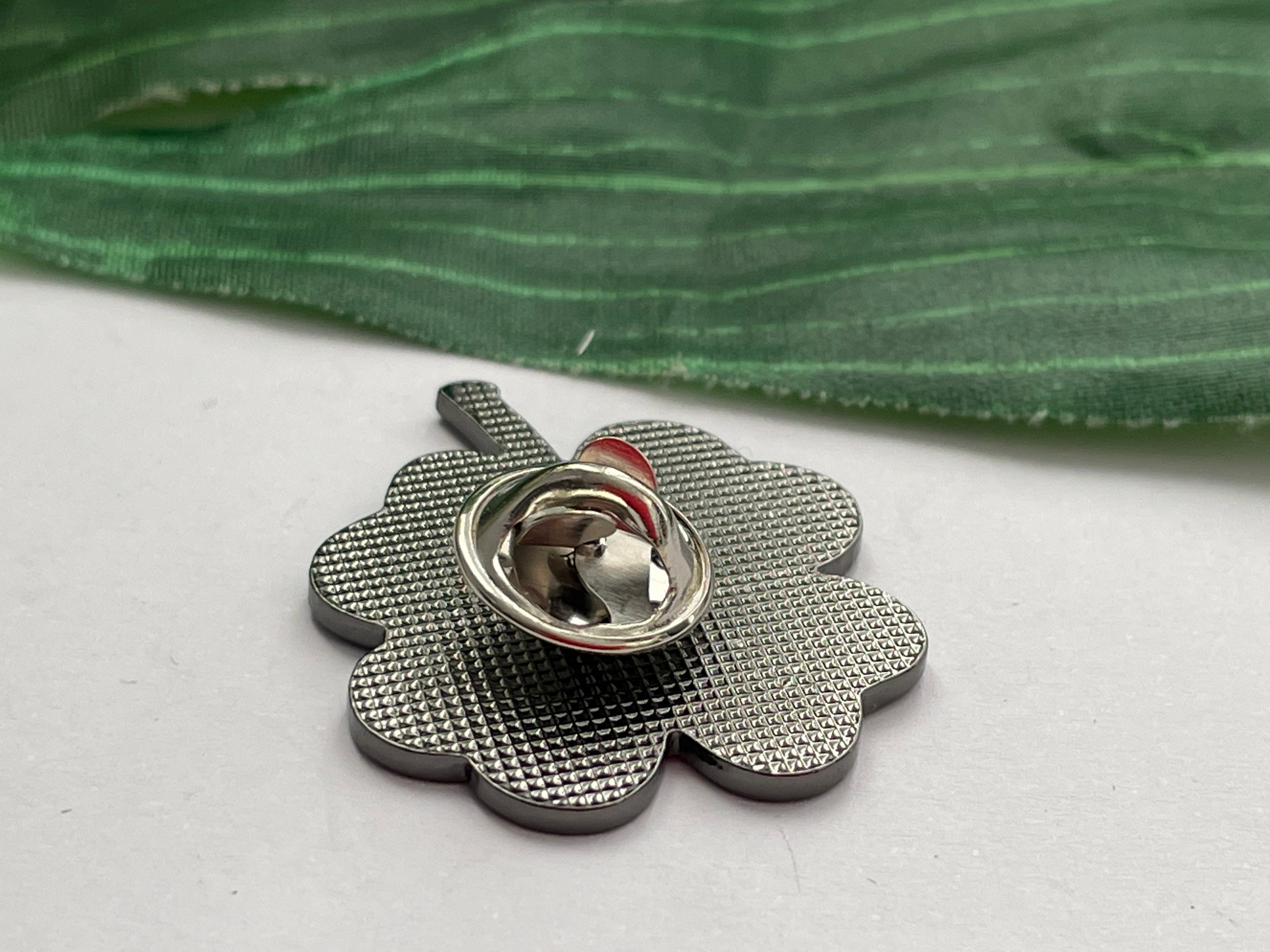 Four Leaf Clover Tie Pin, Clover Tie Pin, Lucky Clover Lapel Pin, Tie ...