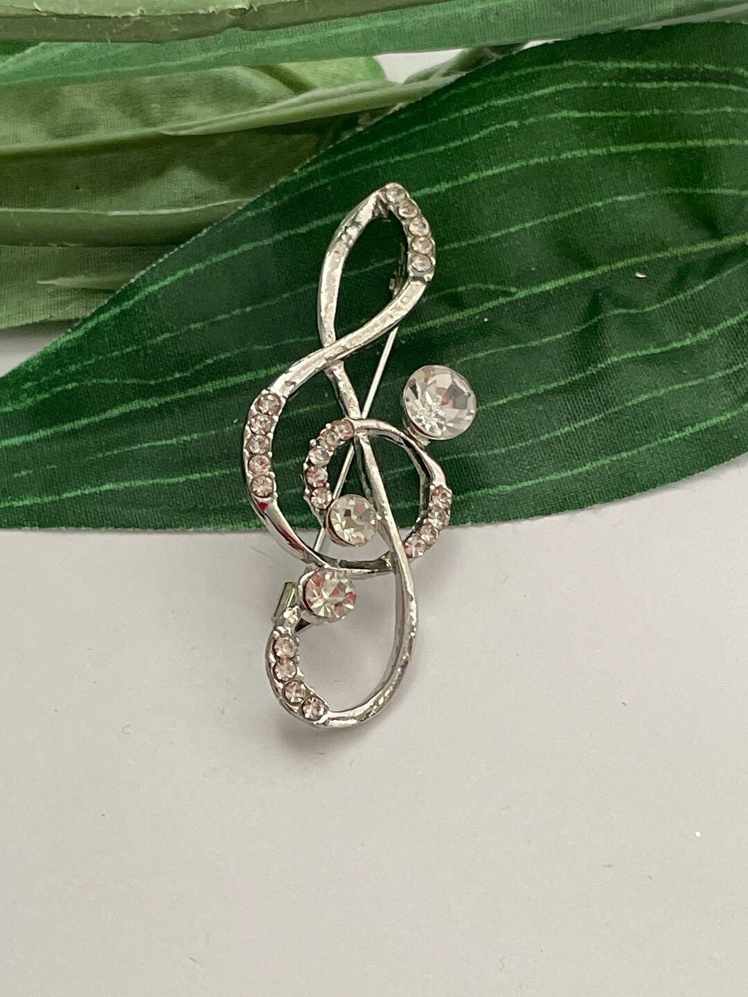 Rhinestone Music Note Lapel Pin, Music Note Pin, Music Note Lapel Pin ...