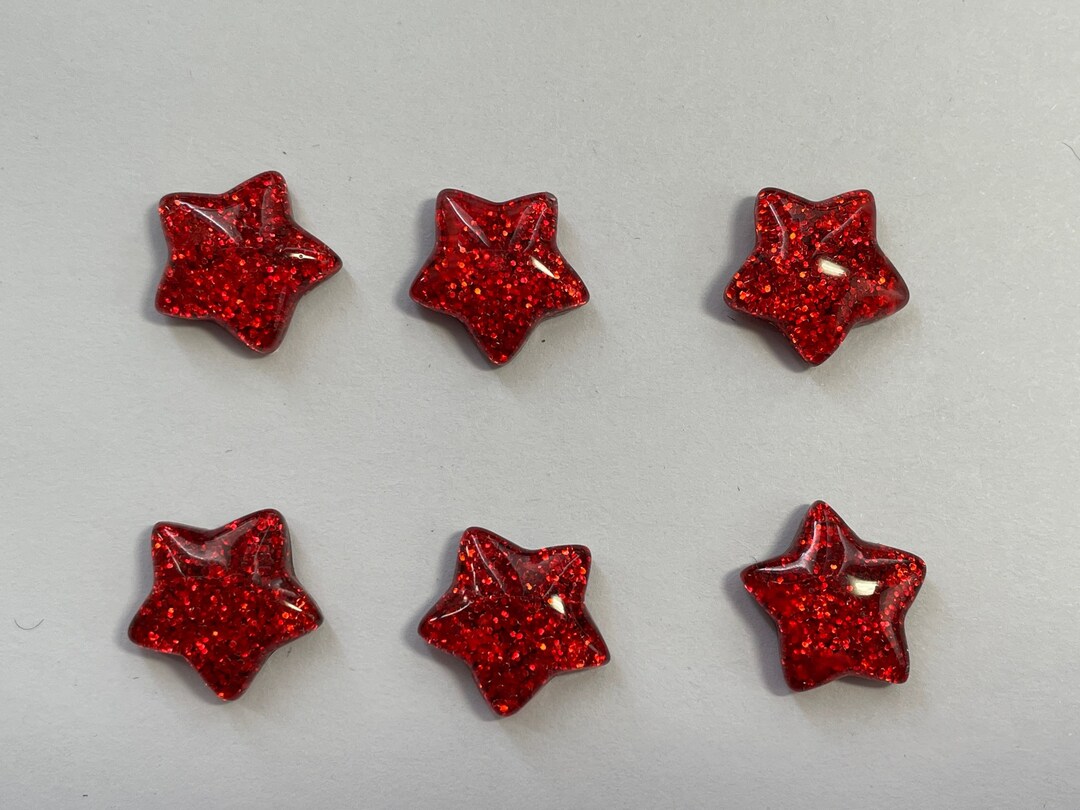Set of 6 Red Star Magnets, Star Magnets, Fridge Magnets, Locker Magnets ...