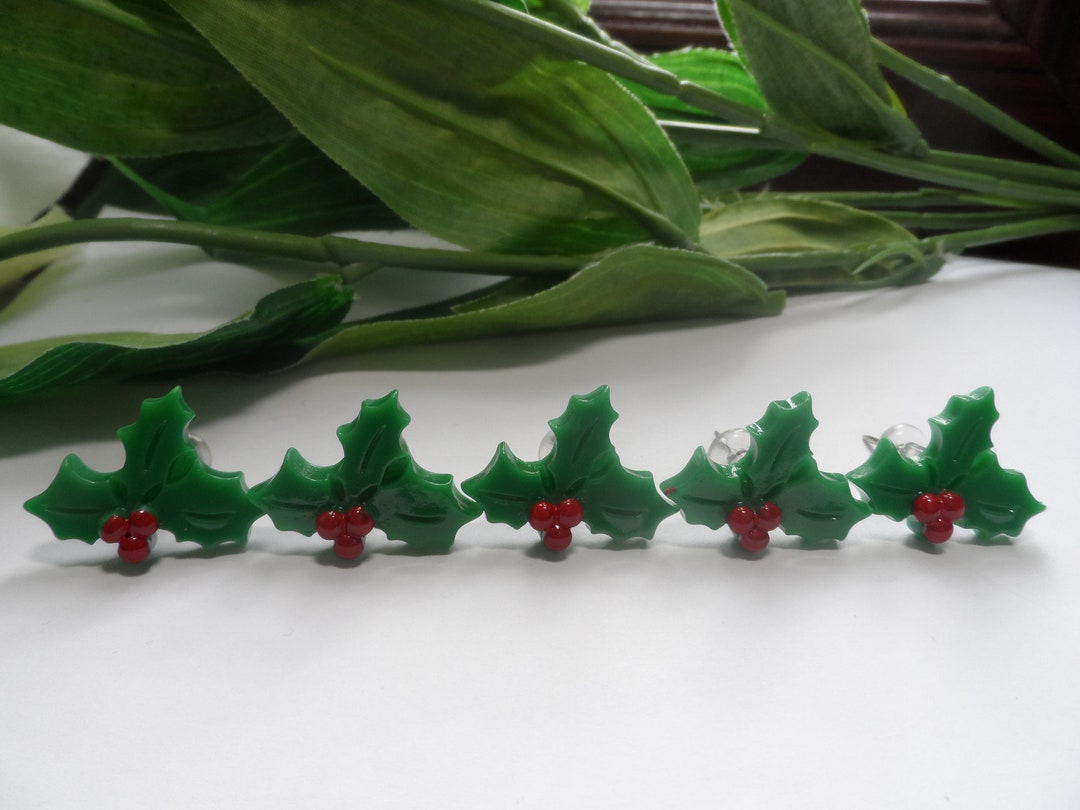Christmas Holly Push Pins, Novelty Push Pins, Decorative Push Pins ...