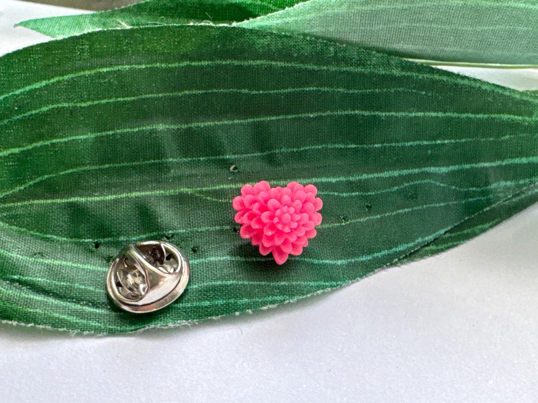 Pink Heart Tie Pin, Pearl Tie Pin, Wedding Pearl Lapel Pin, Wedding ...
