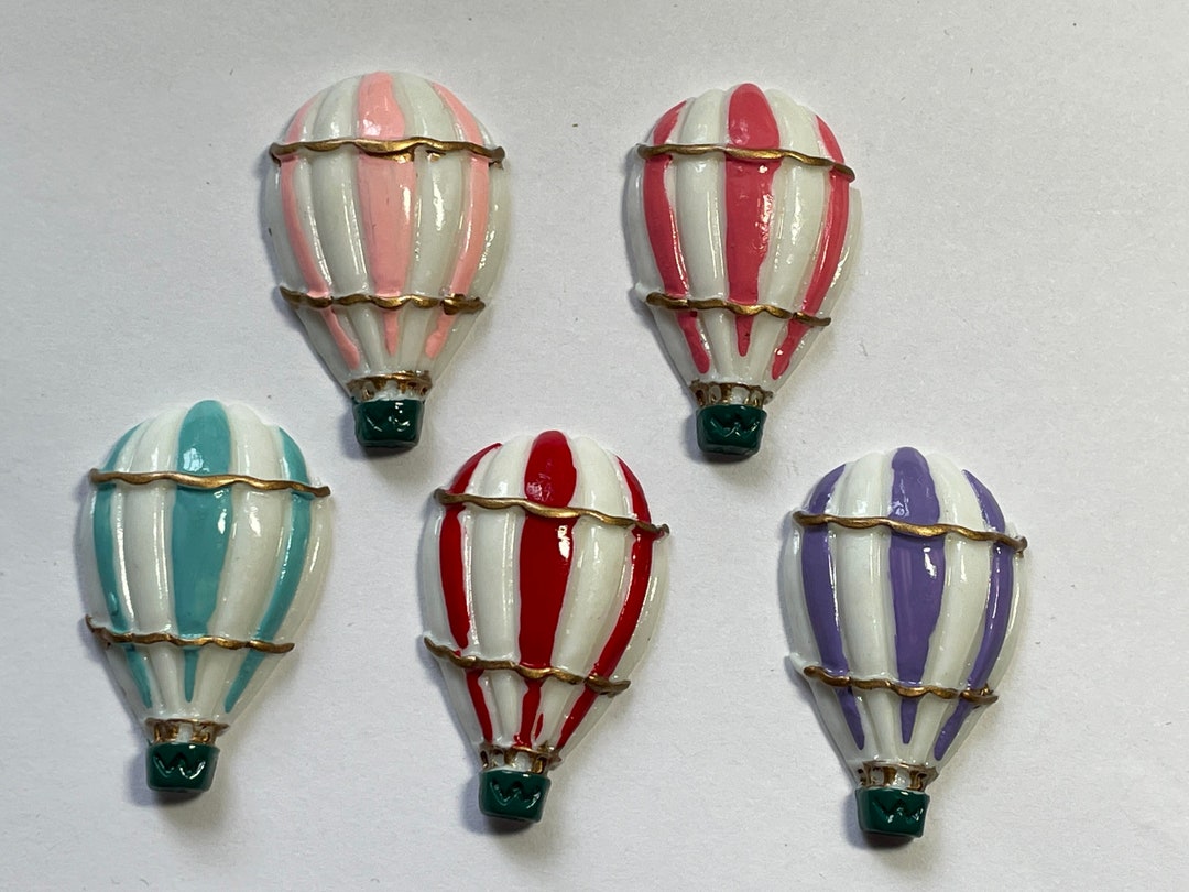 Set of 5 Hot Air Balloon Magnets, Balloon Magnets, Fridge Magnets ...