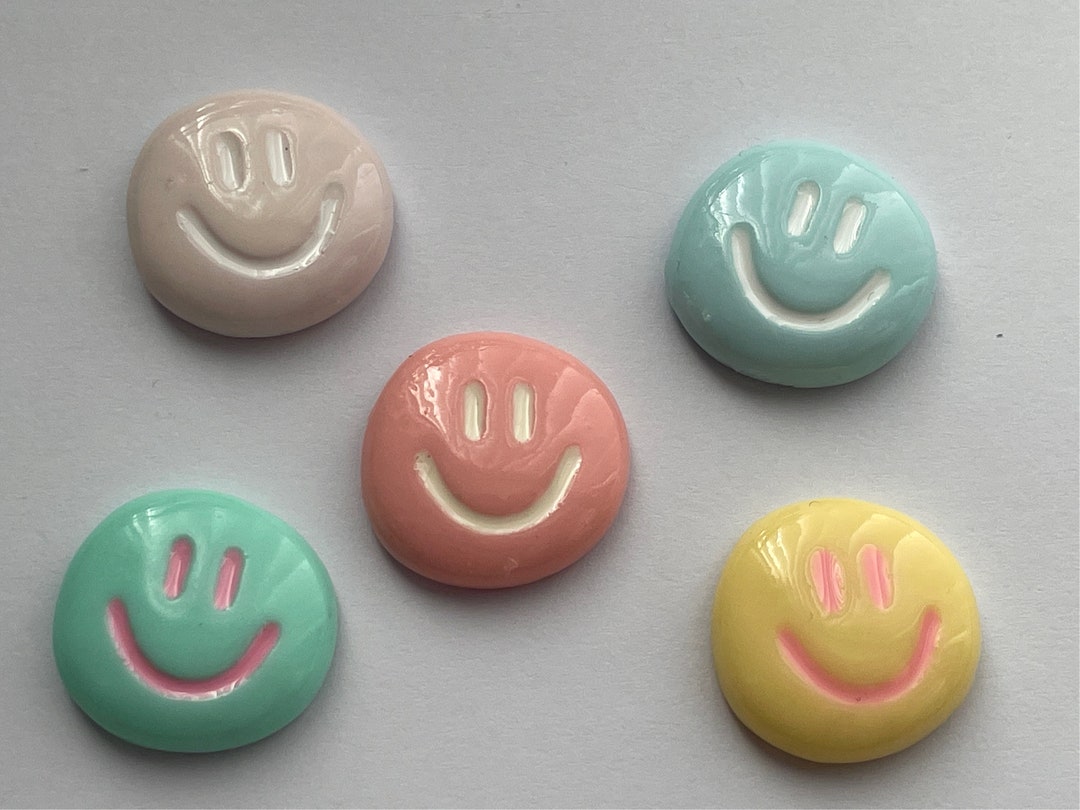 Set of 5 Smiley Face Magnets, Smiley Magnets, Fridge Magnets, Locker ...