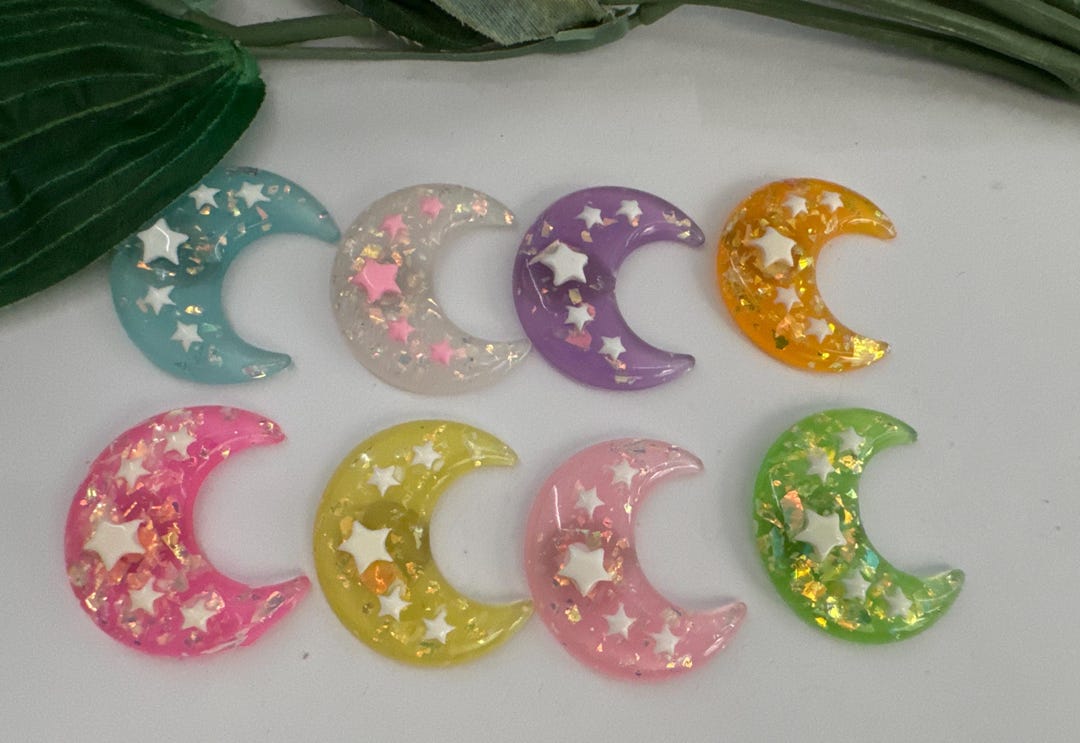 Set of 8 Large Half Moon Magnets, Moon Magnets, Fridge Magnets, Locker ...