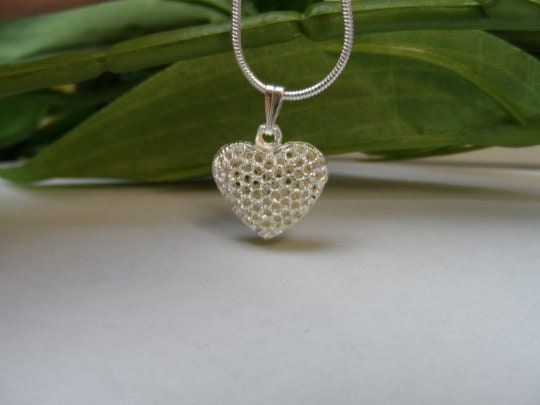 Girls Silver Heart Necklace Girls Necklace Girls Pendants | Etsy
