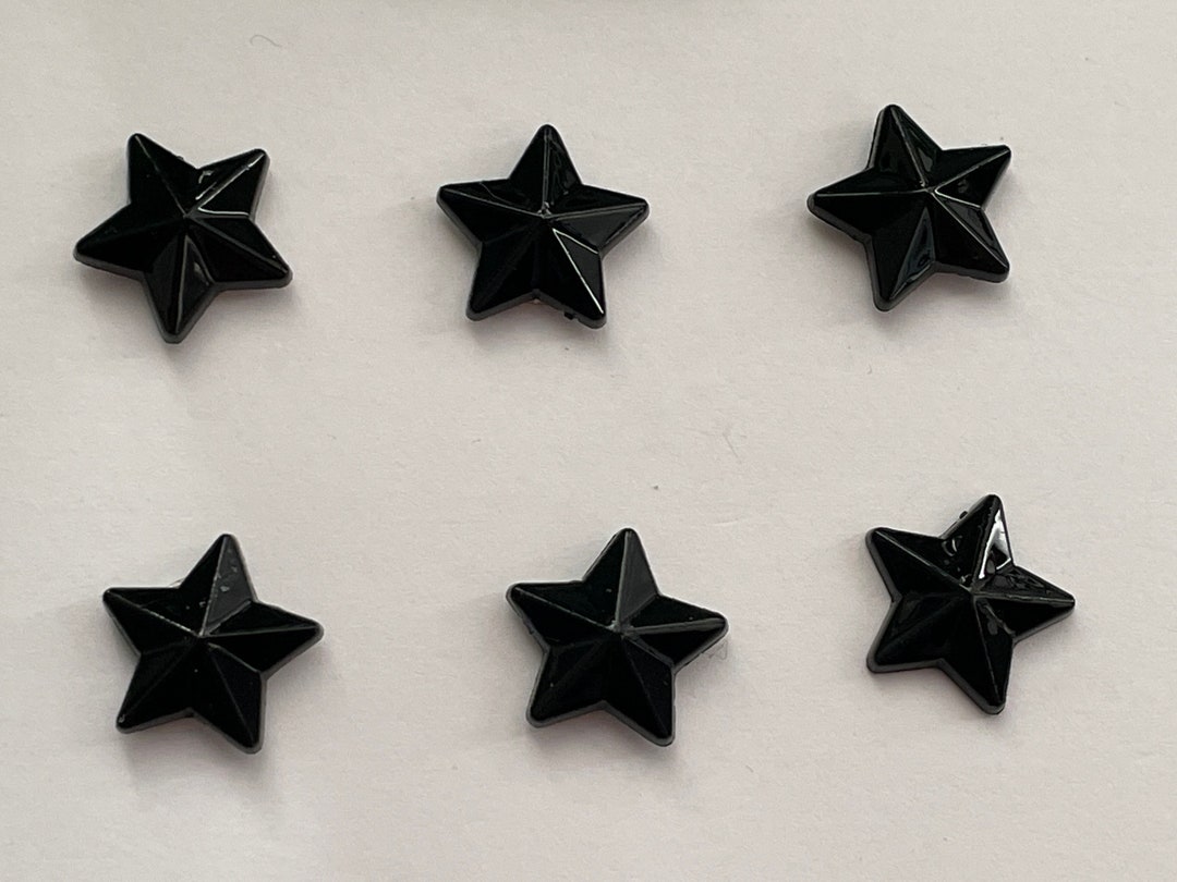 Set of 6 Mini Black Star Magnets, Star Magnets, Fridge Magnets, Locker ...
