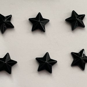 Set of 6 Mini Black Star Magnets, Star Magnets, Fridge Magnets, Locker ...