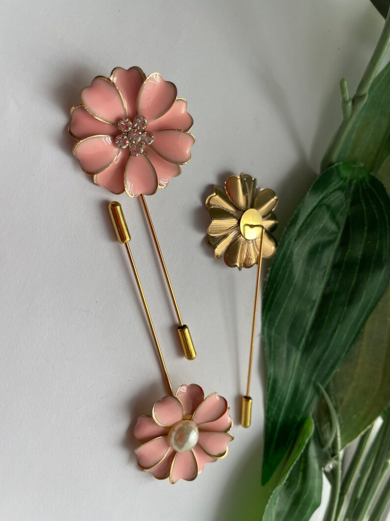 Pink Flower Lapel Pin, Daisy Hat Pin, Flower Lapel Pin, Flower Hat Pin ...