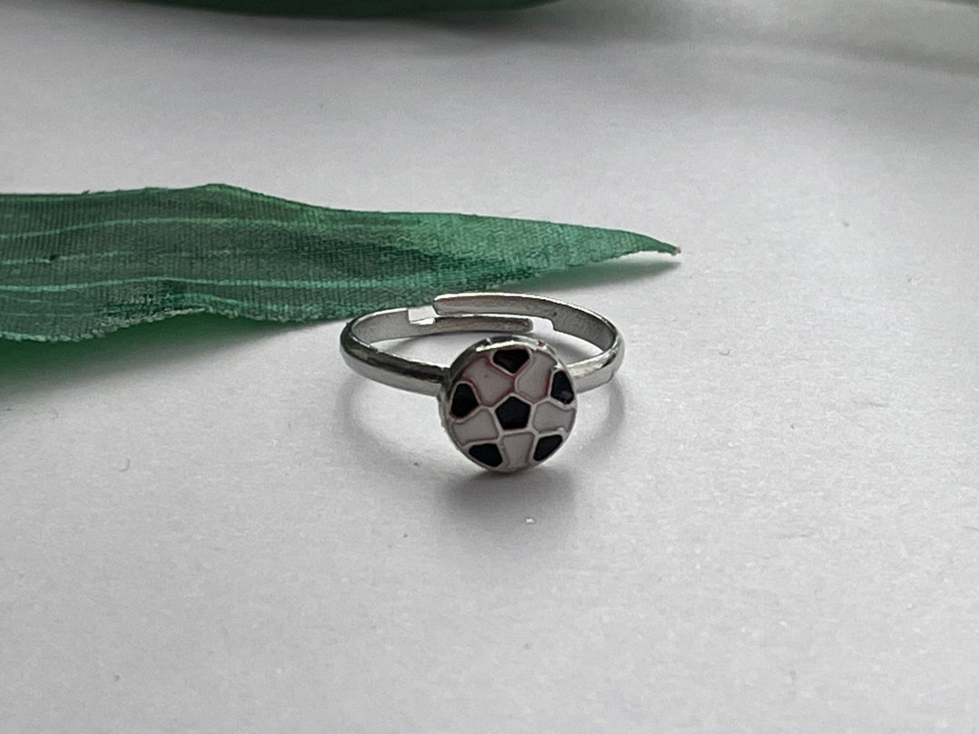 Child's Adjustable Football Ring, Kids Rings, Girls Rings, Boys Soccer ...