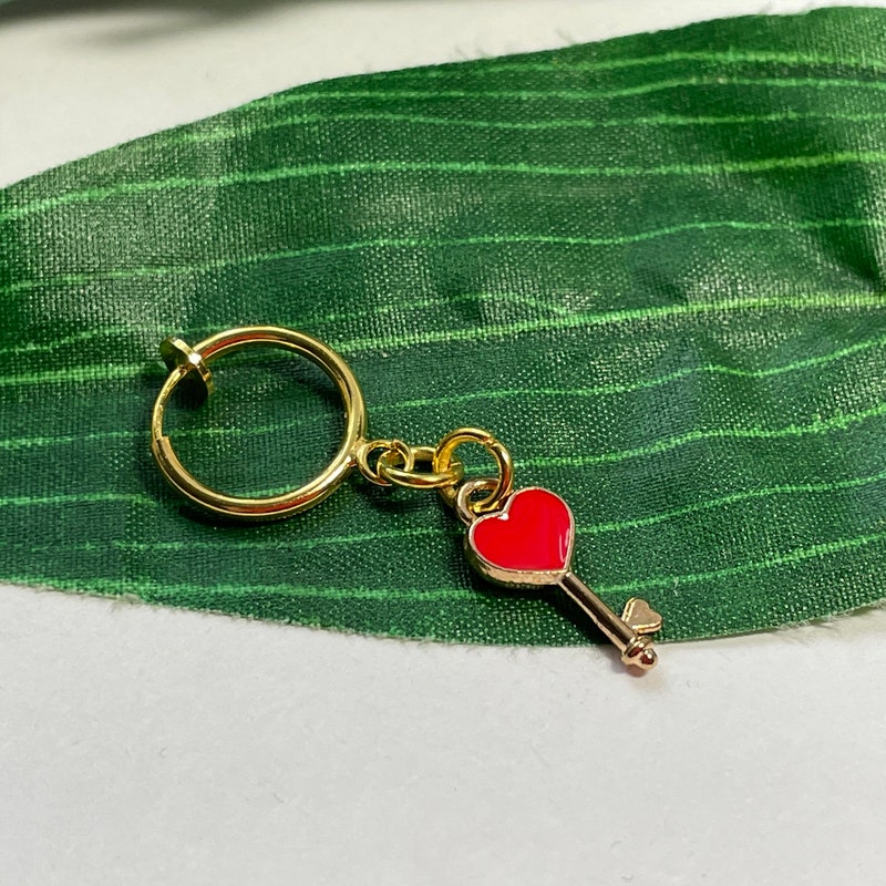 Key Belly Ring - Etsy