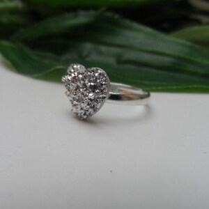 Child's Bling Heart Ring, Kids Rings, Adjustable Rings, Girls Birthday ...