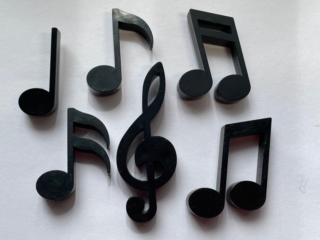 Set of 6 Music Notes Magnets, Music Magnets, Fridge Magnets, Locker ...