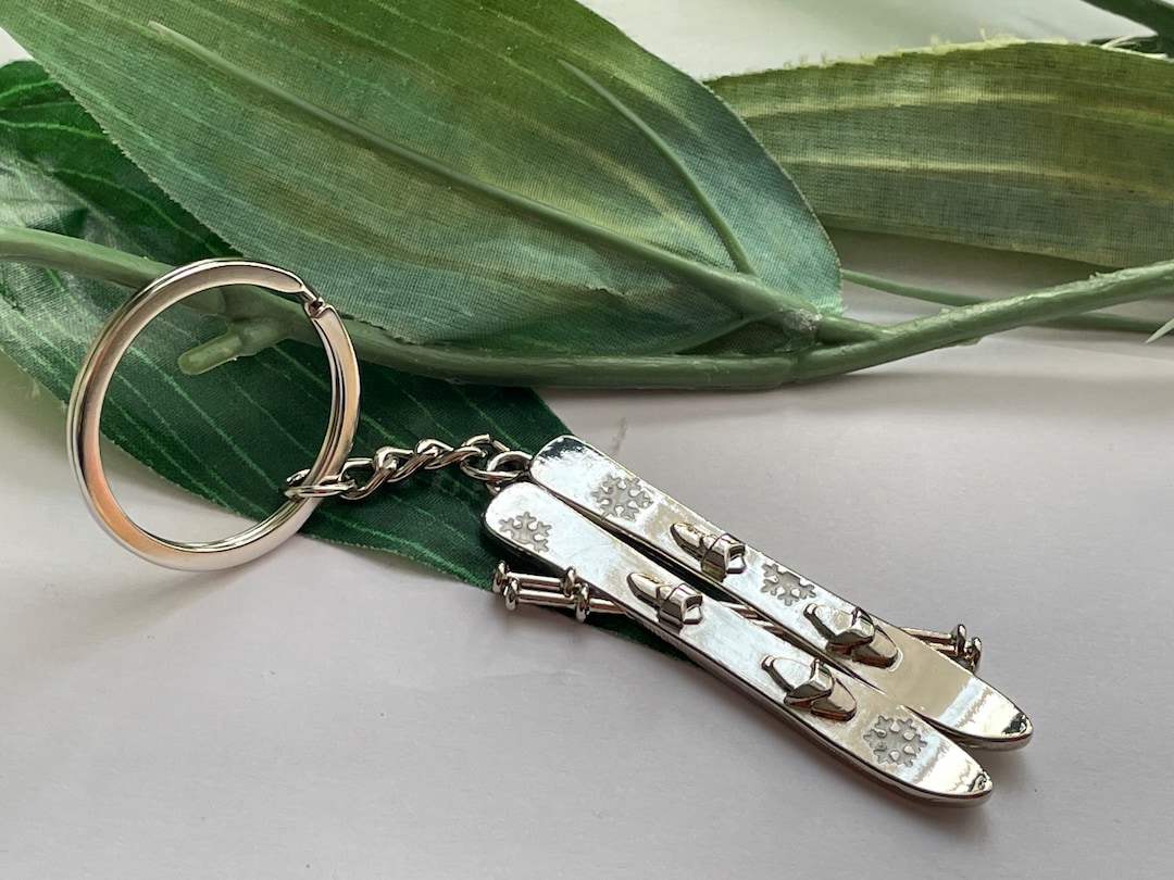 Ski Keychain, Novelty Keychain, Ski Keyrings, Ski Gifts - Etsy