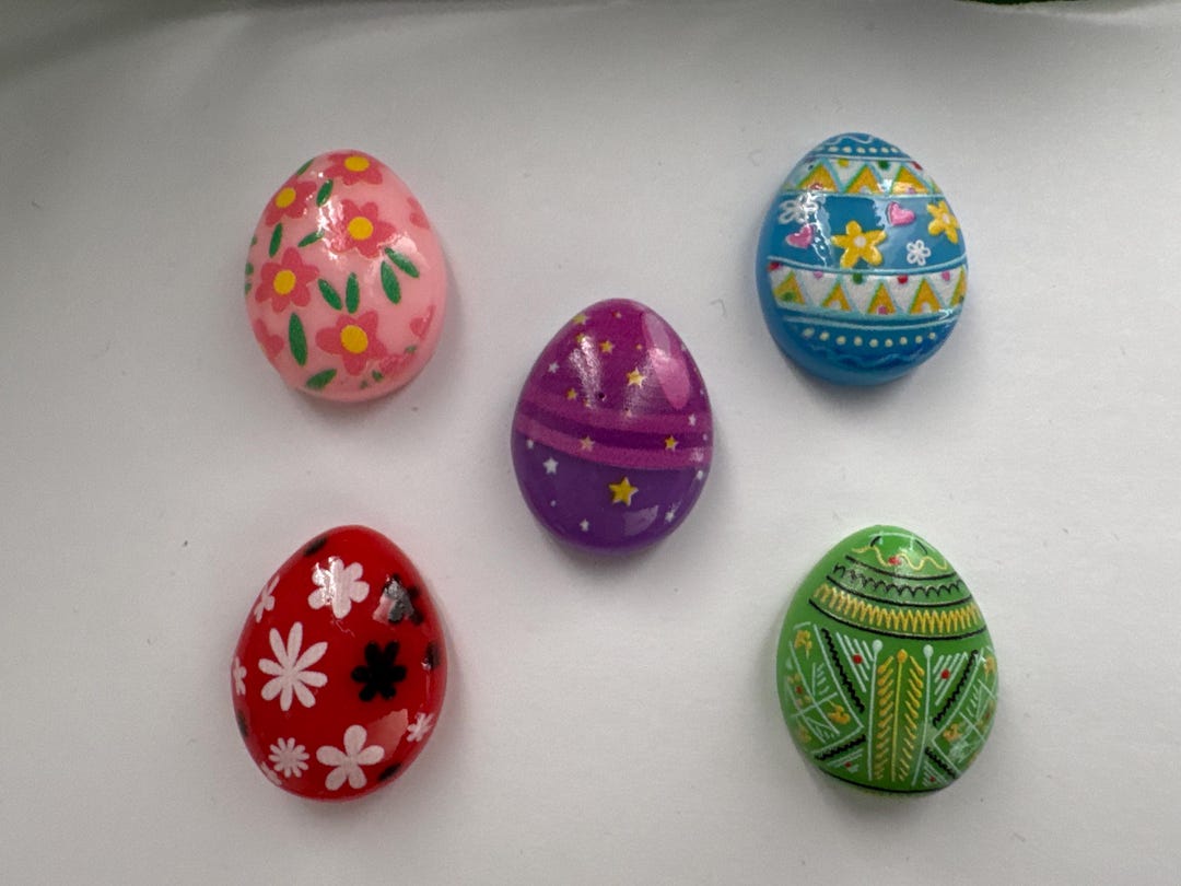 Set of 5 Easter Egg Magnets, Easter Magnets, Fridge Magnets, Locker ...